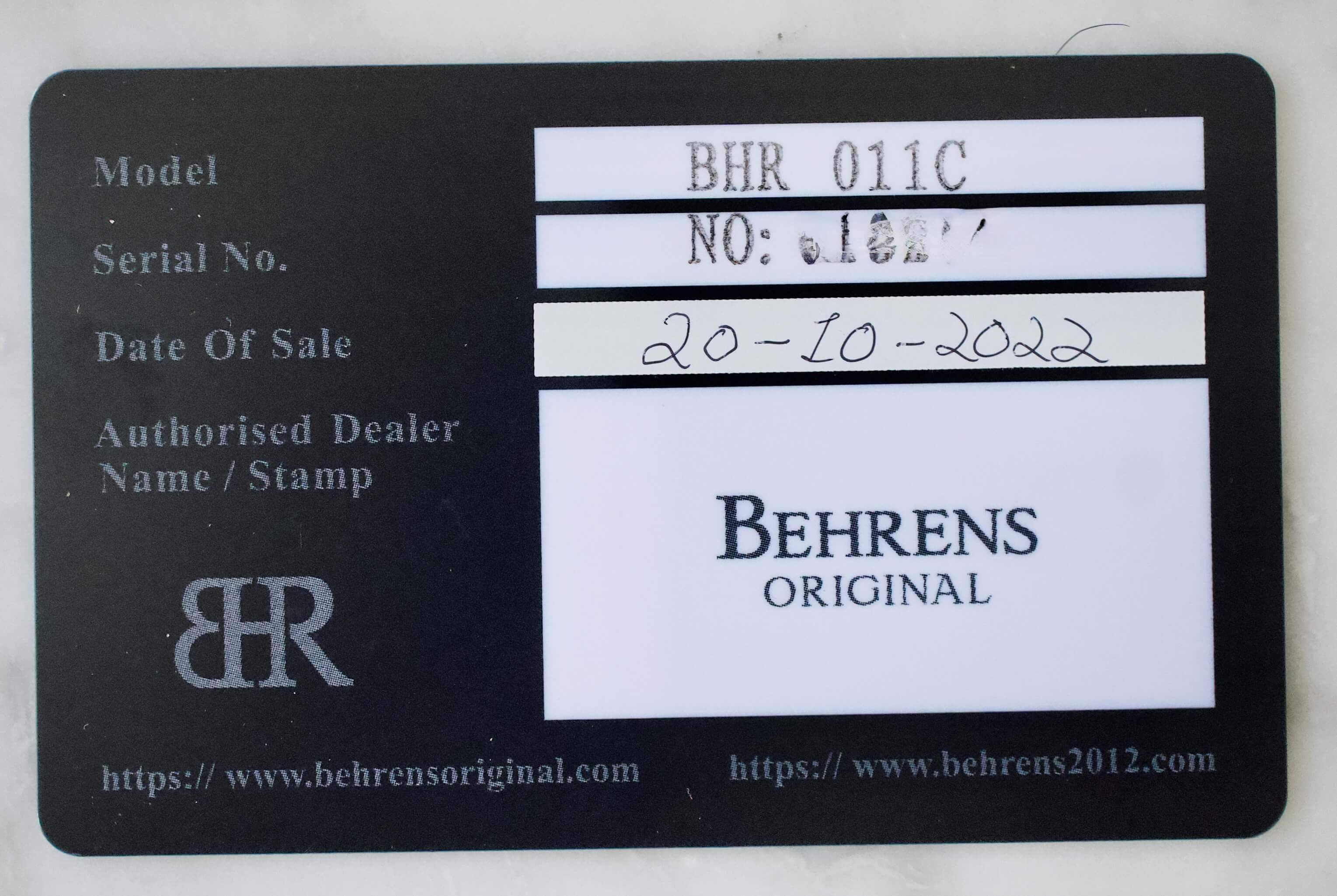 SOLDOUT: Behrens Original Starship Automatic BHR011C 42mm 2022 Box and ...