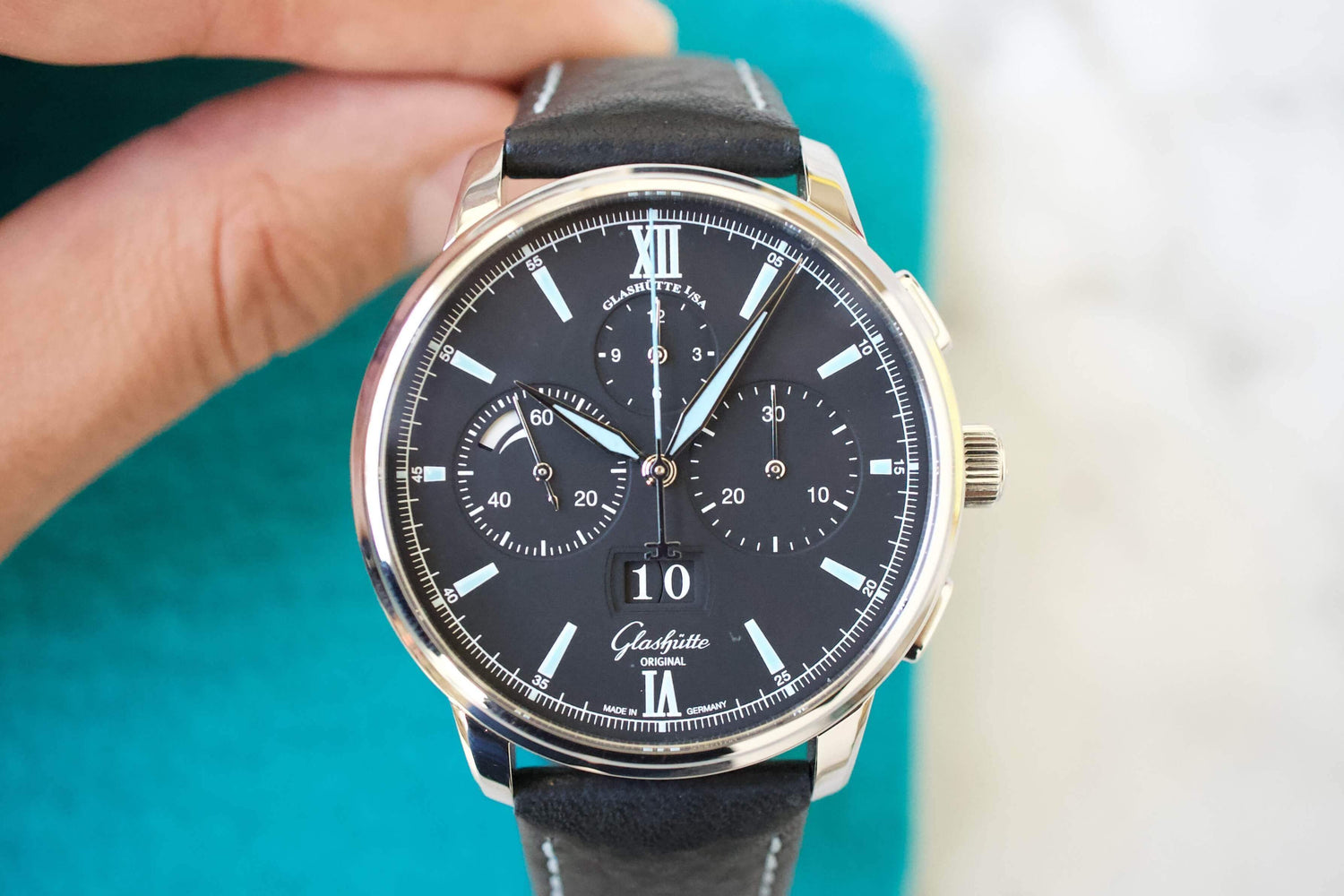 SOLDOUT: Glashutte Original Senator Chronograph Panorama Date 42MM Box Flyback Automatic In ...