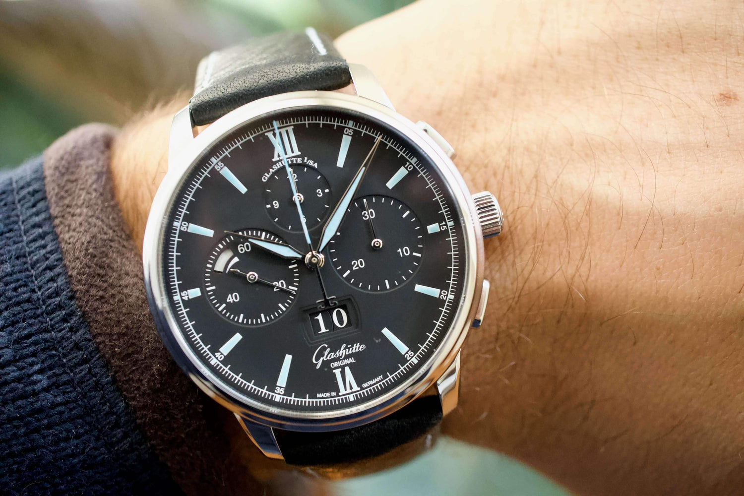 SOLDOUT: Glashutte Original Senator Chronograph Panorama Date 42MM Box Flyback Automatic In ...