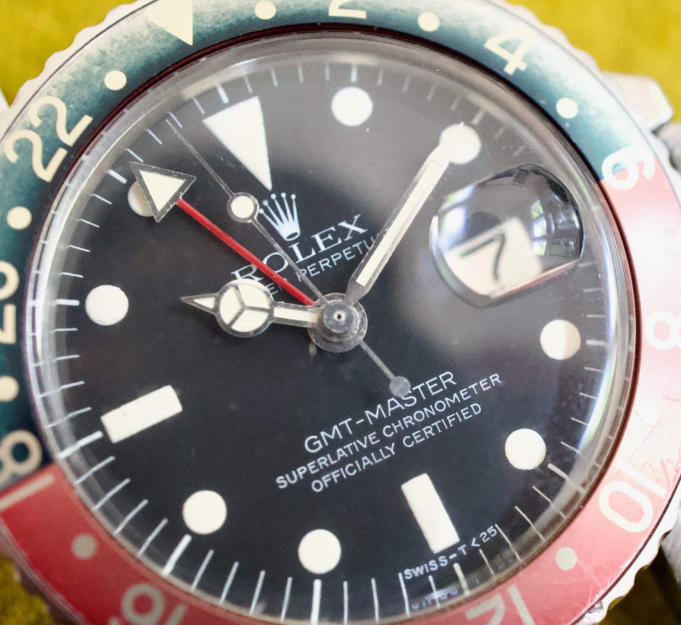 SOLD OUT: Rolex 1675 GMT Pepsi Ghost Bezel Usa Jubilee 40MM Box 1969 ...