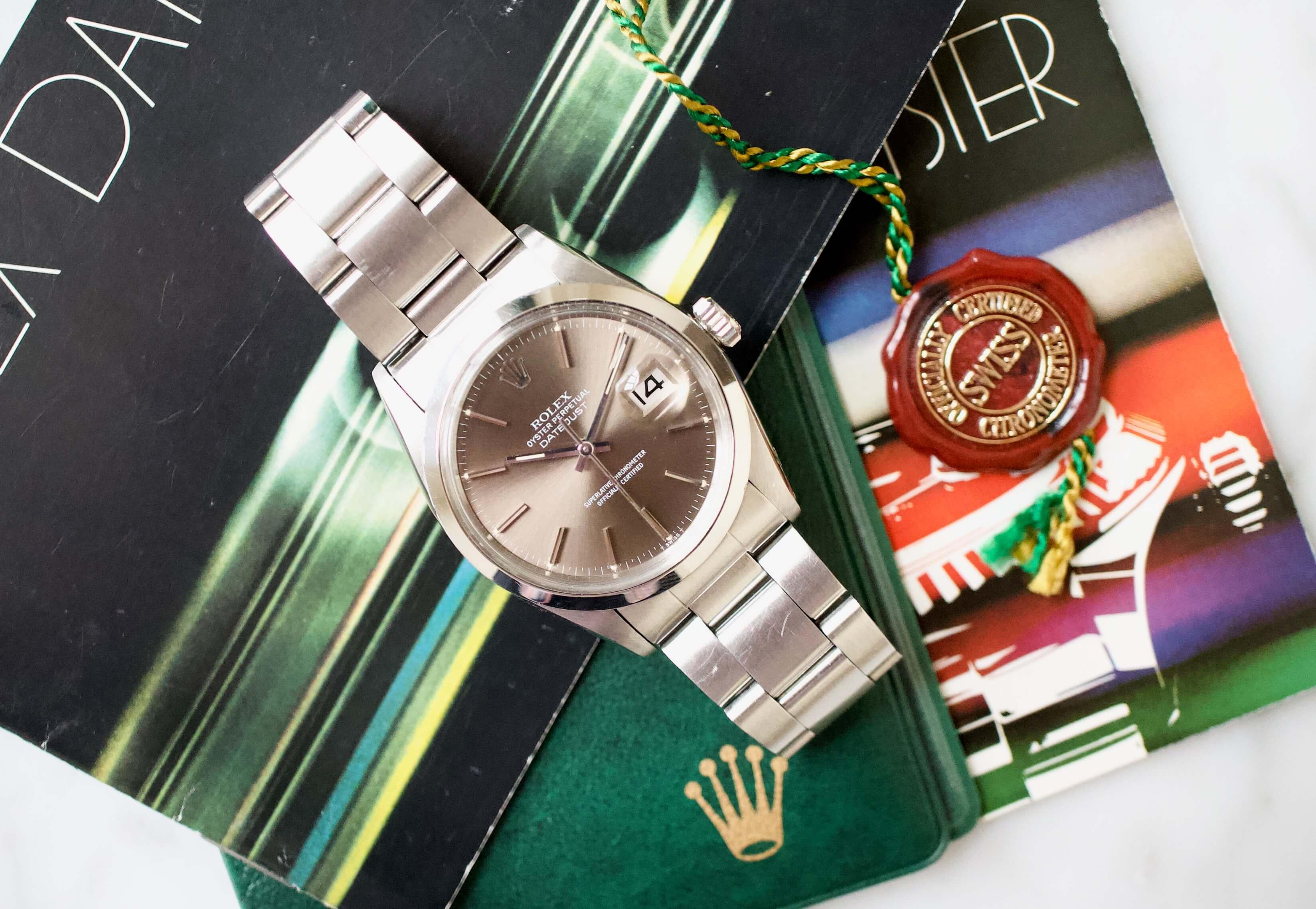 SOLDOUT: Rolex Datejust 16000 36mm "Cappuccino" Box Tag Manuals ...