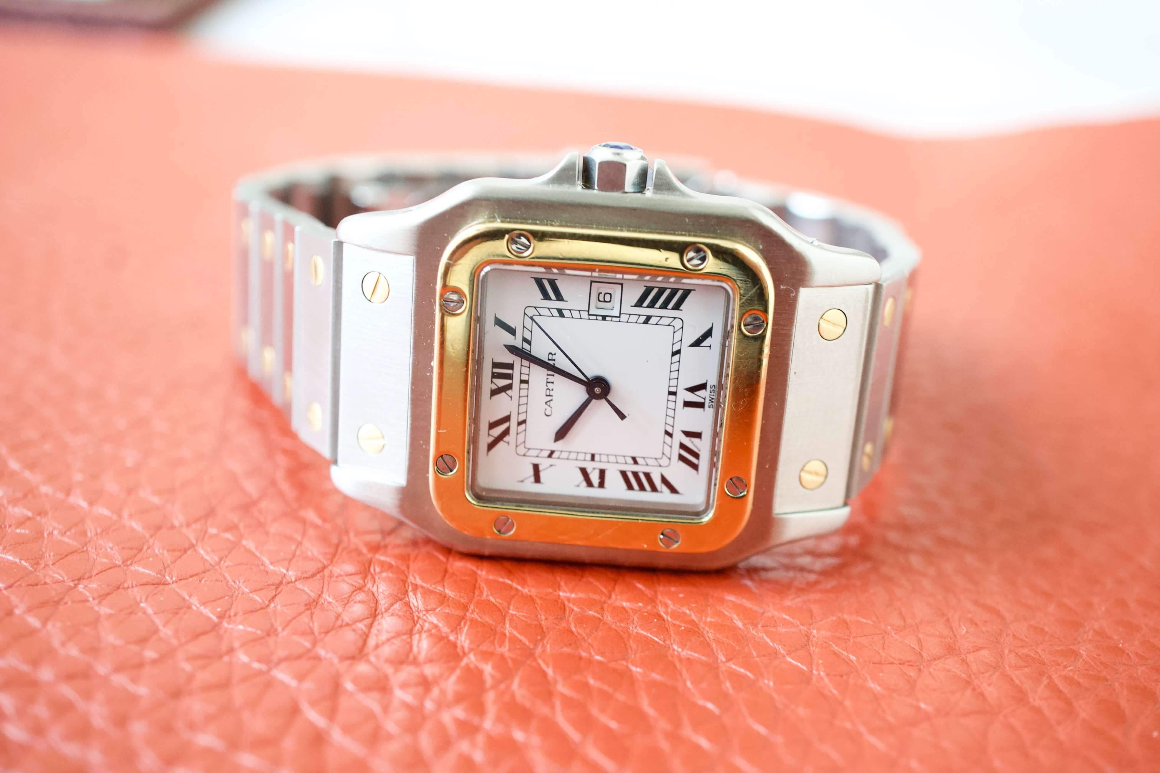 SOLD OUT: Cartier Santos Two Tone 2961 Carree 29mm Automatic Vintage S ...
