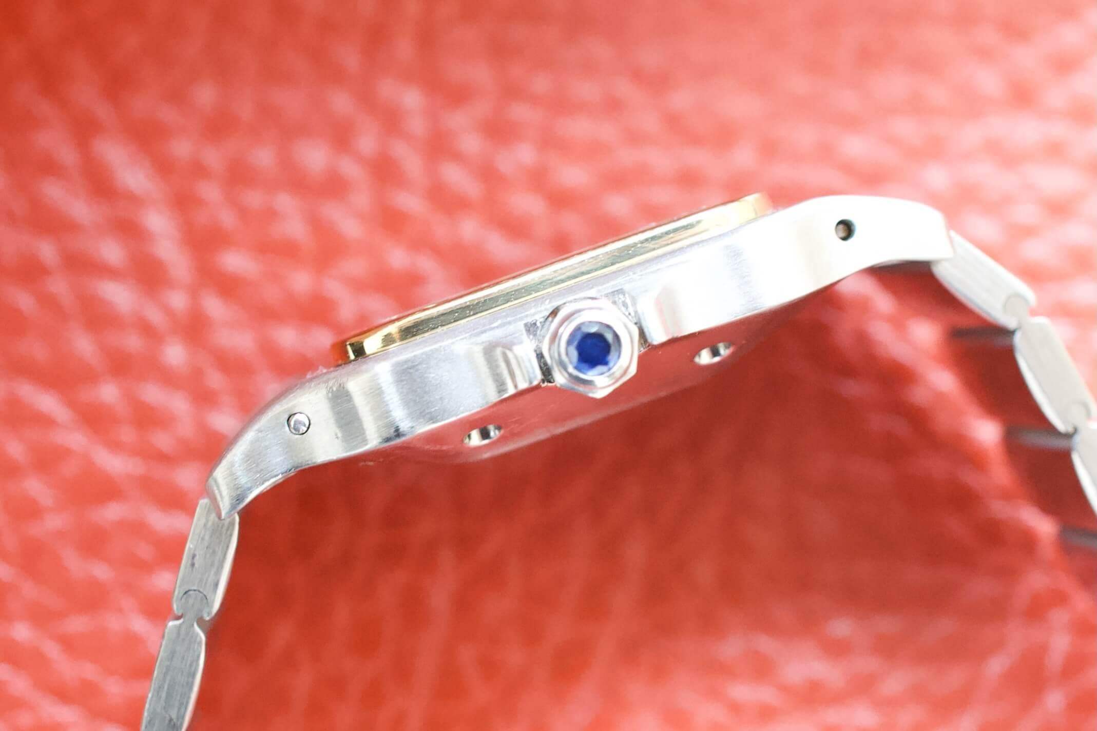 SOLD OUT: Cartier Santos Two Tone 2961 Carree 29mm Automatic Vintage S ...