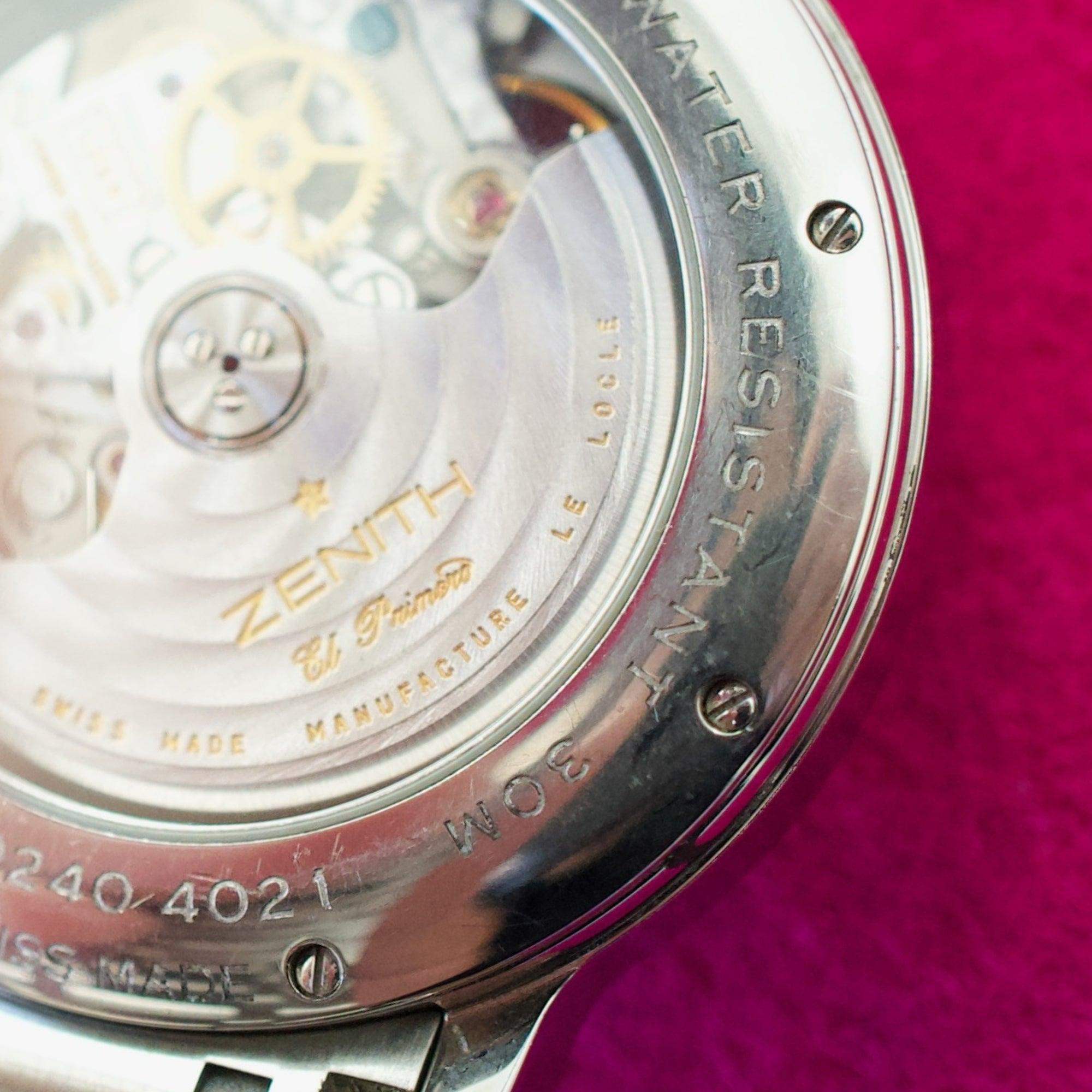 SOLD OUT: Zenith Chronomaster El Primero 03.0240.4021 40MM Open Chronograph White Steel Box and ...